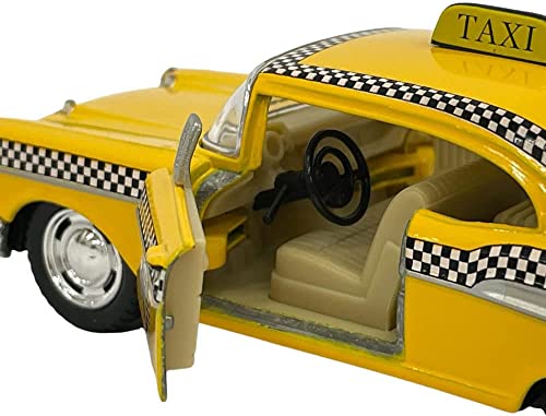 KiNSMART 1957 Chevy Bel Air Coupe Classic 🚖 Taxi Cab 5" 1:40 Scale Die Cast Metal Model Toy Car