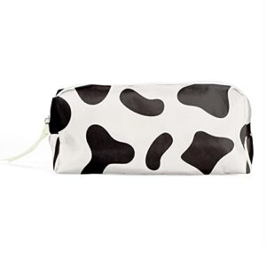 pencil pouch pencil case pencil bag pen case pouch box organizer for teen girls boys school students men women waterproof zipper pouch for office supplies makeup, cow print cow décor cow stuff