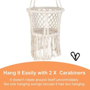 Macrame Baby Swing ,Boho Hanging Swing Seat ,Handmade Hammock Chair for Infant to Toddler,Children's Porch Swing for Indoor Outdoor Playroom Decor