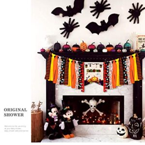 LLAMATIVO Halloween Decoration Banner Party Supplies with Pumpkin Ghost Banner - Halloween Decor Durable Trick or Treat Banner Halloween Home Office Party Decor Halloween Decorations Outdoor