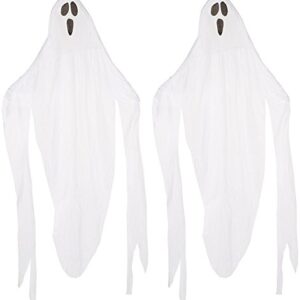 Forum Novelties Set of 2 7ft Fabric Ghosts Halloween Hanging Decoration for Parties (2)