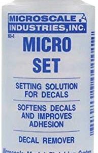 Micro Scale Decal Setting Solution, Micro Set MI1 and Micro Sol MI2, Two Bottles of Each with Make Your Day Paintbrush Set