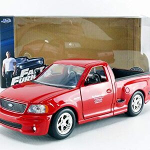 Jada Toys Fast & Furious 1:24 Brian's Ford F-150 SVT Lightning Die-cast Car, Toys for Kids and Adults, Red (99574)