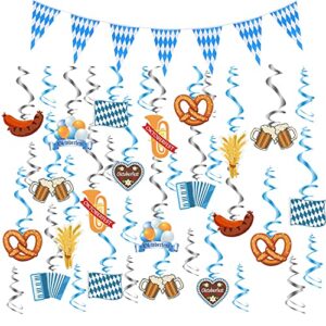 dmhirmg decorations for oktoberfest,pennants flag banner & hanging swirl for oktoberfest,outdoor indoor lovely beer festival decorations for oktoberfest party supplies decorations favor(31)