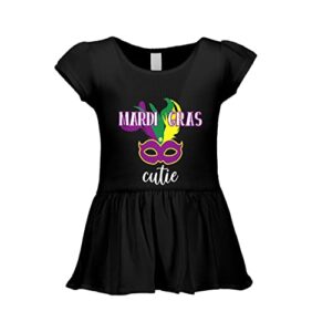 tcombo mardi gras cutie – masquerade infant/toddler baby rib dress (black, 5t/6t)