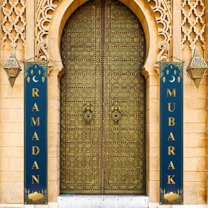 Ramadan Mubarak Decorations Banner Islamic Eid Festival Celebration Welcome Porch Sign Muslim Ramadan Party Decor and Suppliesl for Home