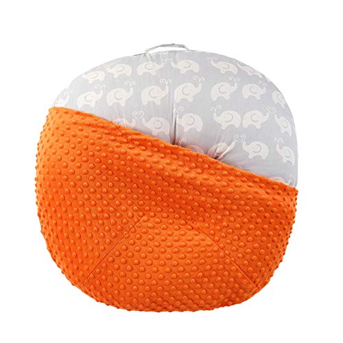 Removable Slipcover for Newborn Lounger, Super Soft Premium Minky Dot Baby Lounger Cover, Ultra Comfortable, Safe for Babies (Orange)