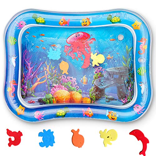 KITPIPI Tummy Time Mat, 2021 Upgraded Infants Baby Inflatable Water Mat Baby Activity Play Centers for 6 Months Newborn Brain & Body Development Infant&Toddlers Toys