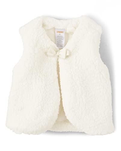 Gymboree Baby Girls' and Toddler Dressy Vests and Shrugs, Sherpa Snow, 2T