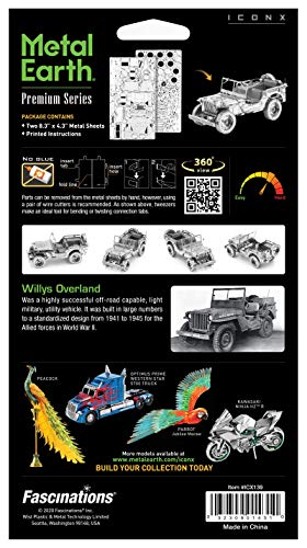 Fascinations Metal Earth Premium Series Willys Overland 3D Metal Model Kit