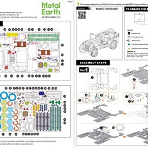 Fascinations Metal Earth Premium Series Willys Overland 3D Metal Model Kit