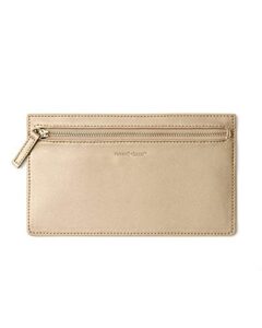 russell+hazel vegan leather mini pencil case, gold, 5″ x 8.5″ (28788)