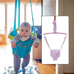 Chenfly Doorway Jumper, Baby Jumper Swing with Adjustable Seat Bag, Baby Door Bouncer and Swing Jumper for Toddler Infant, Baby Along Toys for Training Balance, Ages 6 Months +, Pink