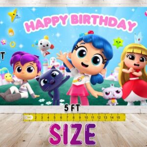 5x3 FT True and The Rainbow Kingdom Birthday Party Backdrop for Theme Party Decorations Banner