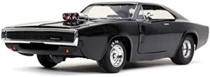 jada toys ff9 doms 1327 dodge charger 1/24 vehicle, black