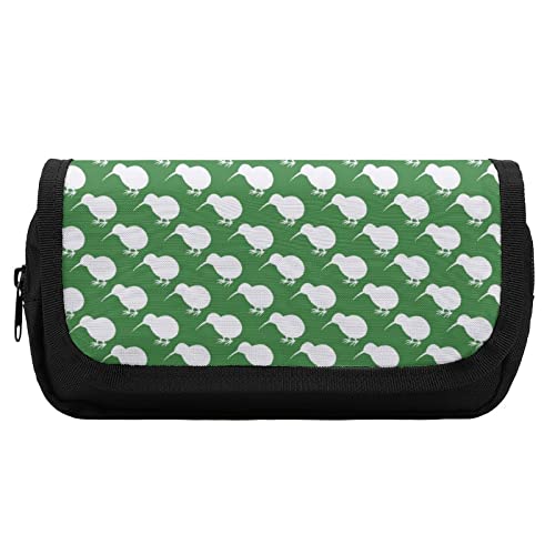 Kiwi Bird Pencil Case with Two Large Compartments Pocket Big Capacity Storage Pouch Pencil Bag for School Teen Adult