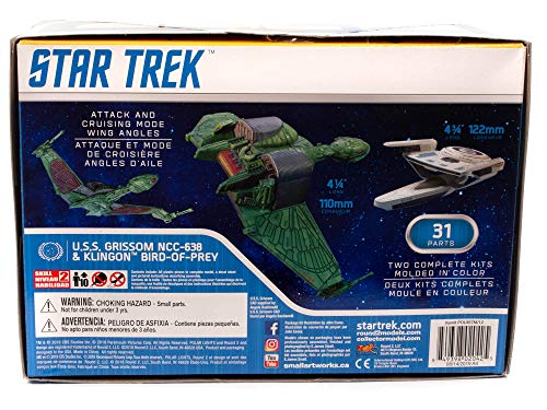 Polar Lights Star Trek: USS Grissom and Klingnon BoP 1:1000 Scale Snap Model Kit (POL957M)