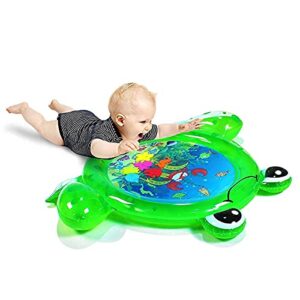 SUNSHINE-MALL Frog Baby Water mat, Tummy Baby Toys, Inflatable Play Mat Water Cushion Baby Toys, Fun Early Development Activity Play Center for Newborn (93 x 77 cm)