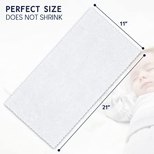 EASTARTIST Burp Cloths for Baby - 20" by 10" Ultra Absorbent Burp Cloth, Hand Washcloths, Newborn Towel - Milk Spit Up Rags - Burp Cloths for Unisex,Boy, Girl-Burp Cloths Set(White,8 Pack)