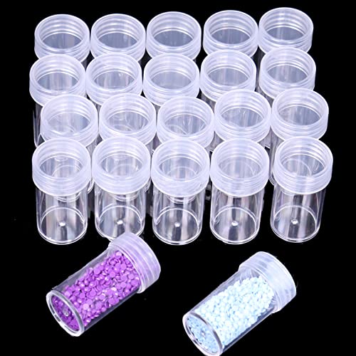 Transparent Diamond Painting Storage Containers, 30/60/90/120 Bottles Small Jewelry DIY Container Bottles for Beads