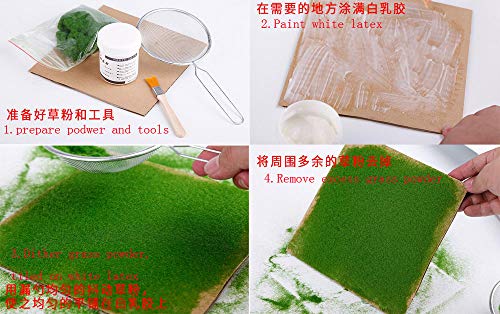 NWFashion 6 X 125ml Dress Tree Flower Static Grass Dressing Scatter Flock(6 Color Mix)