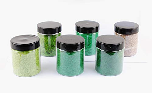 NWFashion 6 X 125ml Dress Tree Flower Static Grass Dressing Scatter Flock(6 Color Mix)