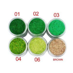 NWFashion 6 X 125ml Dress Tree Flower Static Grass Dressing Scatter Flock(6 Color Mix)