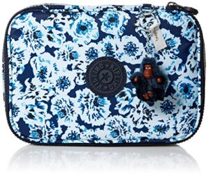 kipling women’s 100 pens printed case, accessories, art supplies, makeup, travel organizer, roaming roses, 6″ l x 8.25″ h x 2″ d