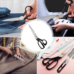 Handi Stitch Tailor Dressmaking Scissors and Yarn Thread Snippers - Heavy Duty 22.86cm/9 Inch Stainless Steel Sharp Shears - For cutting Fabric, Clothes, Leather, Denim, Altering, Sewing & Tailoring