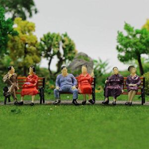 P4302 50pcs All Seated Sitting Figures O Gauge 1/50 Scale Seated People Railway Scenery Miniature Model Train Layout