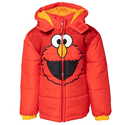 Sesame Street Elmo Infant Baby Boys Zip Up Fashion Winter Coat Puffer Jacket Red 24 Months