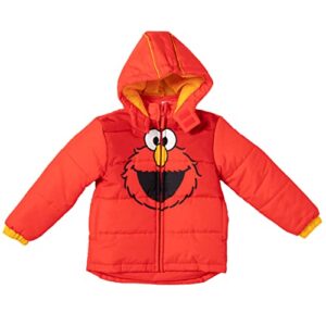 Sesame Street Elmo Infant Baby Boys Zip Up Fashion Winter Coat Puffer Jacket Red 24 Months