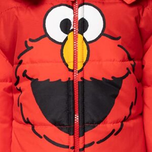 Sesame Street Elmo Infant Baby Boys Zip Up Fashion Winter Coat Puffer Jacket Red 24 Months