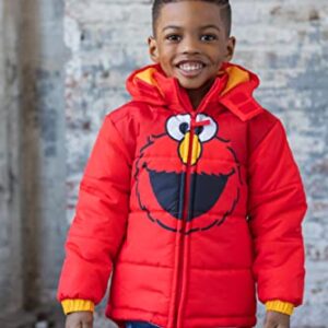 Sesame Street Elmo Infant Baby Boys Zip Up Fashion Winter Coat Puffer Jacket Red 24 Months