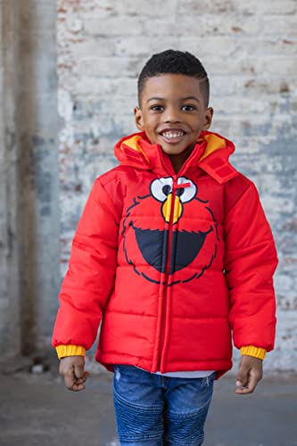 Sesame Street Elmo Infant Baby Boys Zip Up Fashion Winter Coat Puffer Jacket Red 24 Months