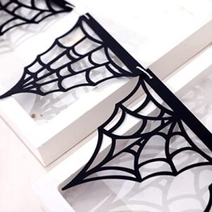 Black Spider web banner - Halloween Decor, Farmhouse Halloween, Spooky, Fall Decor, Spider Web Sign, Spider Web Banner, Halloween Mantel Decor (Spider web wood banner)