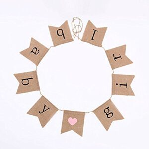 Gender Reveal Party - Baby Shower Decorations -"baby girl" Burlap Banner by Akak Store - Pregnancy Announcement