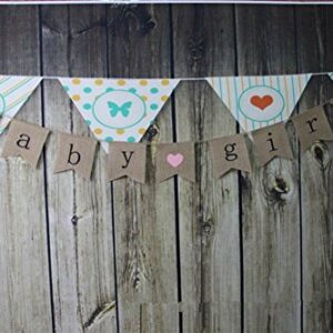 Gender Reveal Party - Baby Shower Decorations -"baby girl" Burlap Banner by Akak Store - Pregnancy Announcement