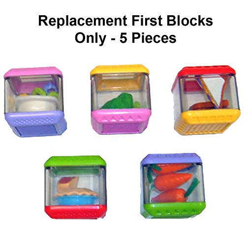 Replacement Parts for Gobble 'n Go Hippo M6594 - Pack of 5 Baby's First Blocks