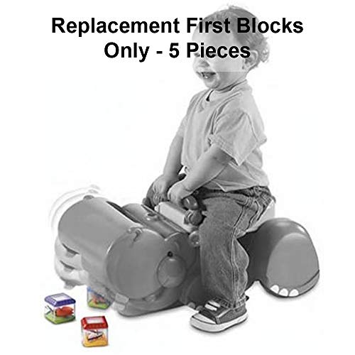 Replacement Parts for Gobble 'n Go Hippo M6594 - Pack of 5 Baby's First Blocks