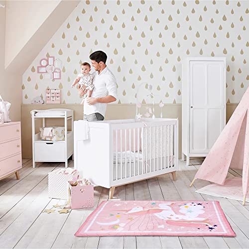 UOMNY Play Mat for Baby Toddler Crawling Mat Washable Playmat 33x42 inch Toddler Playpen Mat Baby Floor Mat for Kids Toddlers Pink Unicorn