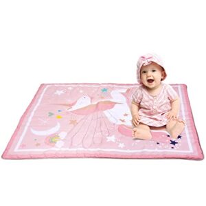 UOMNY Play Mat for Baby Toddler Crawling Mat Washable Playmat 33x42 inch Toddler Playpen Mat Baby Floor Mat for Kids Toddlers Pink Unicorn