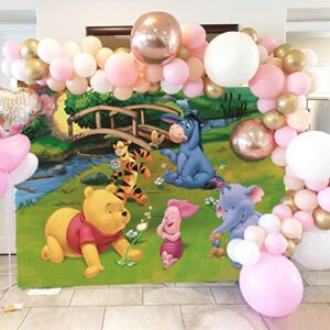 Dienalls 7x5ft Baby Shower Decorations Backdrop Birthday Theme Baby Shower for Girl Boy Happy Birthday Wall Background 1st Birthday fondos para fotografias de Bebes Gender Reveal Cake Topper Decor