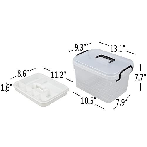 Pekky Plastic First-aid Kit Box, Small Handle Storage Box for Family Medicine