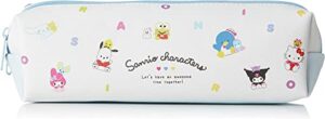 tees factory sanrio sr-5540754ca w zipper slim pen pouch, colorful, alphabet