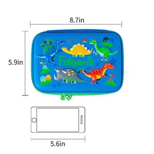 3D Cartoon Cute Pencil Case Dinosaur Pencil Bag Medium Portable Multifunctional Pencil Bag with Compartment boys and girls Children Teens (Blue Dinosaur) (023)