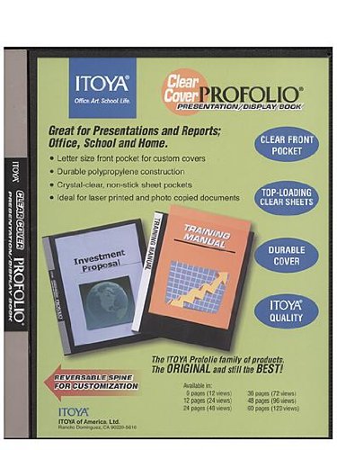 Itoya Clear Cover Profolio Presentation Books 48 pages (96 views) [PACK OF 2 ]