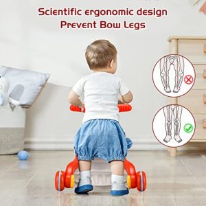 Boqi Sit-to-Stand Learning Walker 2 in 1 Baby Push Walker with Educational Activity Center, Learning Toys for Infant Toddlers Boys and Girls