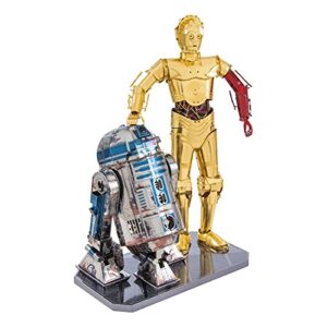 fascinations metal earth star wars r2-d2 and c-3po 3d metal model kit box set