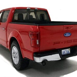 2019 Ford F-150 Lariat Crew Cab Pickup Truck Red 1/24-1/27 Diecast Model Car by Motormax 79363